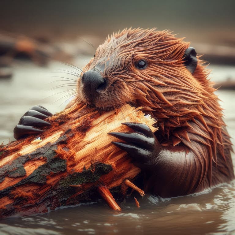 Determined River Builder stock illustration. Illustration of brown ...