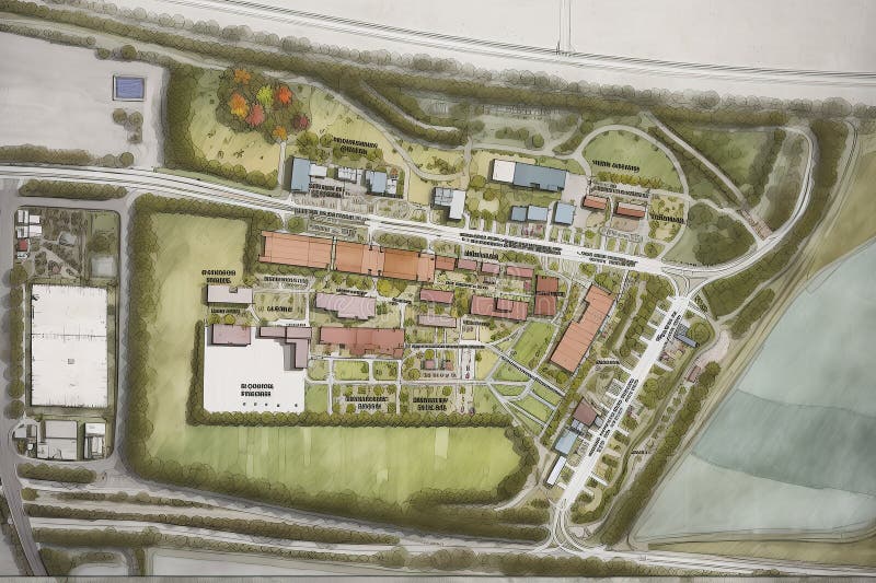Master Plan of Urban Landscape Design or Urban Architecture Drawing Add ...