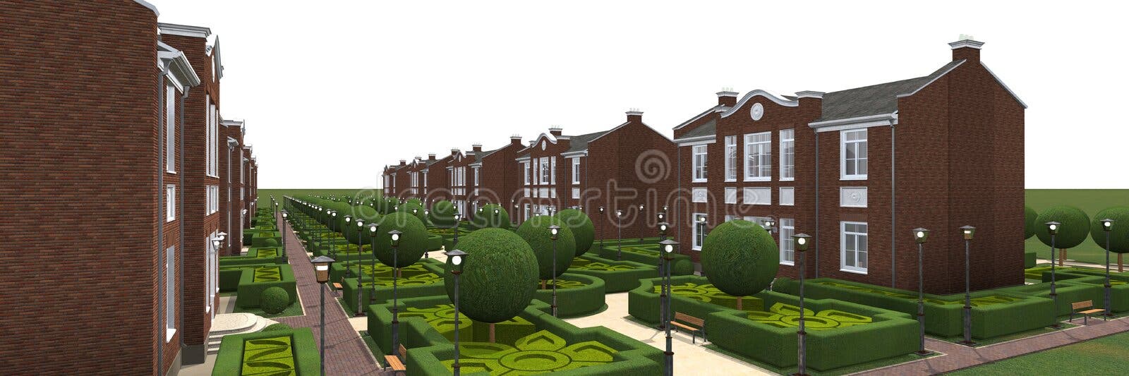 Master plan of the village stock illustration. Illustration of master ...