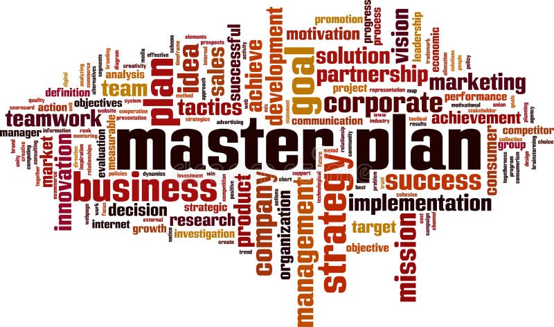 Master plan word cloud stock vector. Illustration of strategics - 274372641