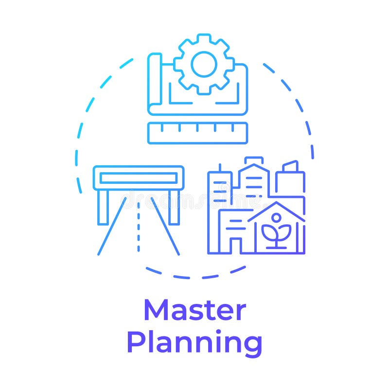 Master Planning Blue Gradient Concept Icon Stock Vector - Illustration of conceptual, clipart ...