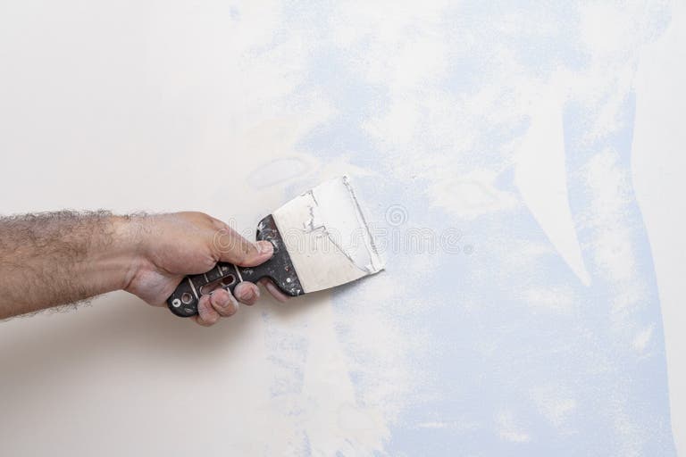 The Master Plasters the Wall. Copy Space Stock Photo - Image of amateur ...
