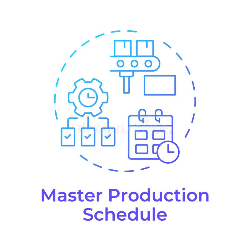 Master Production Schedule Blue Gradient Concept Icon Stock Vector ...