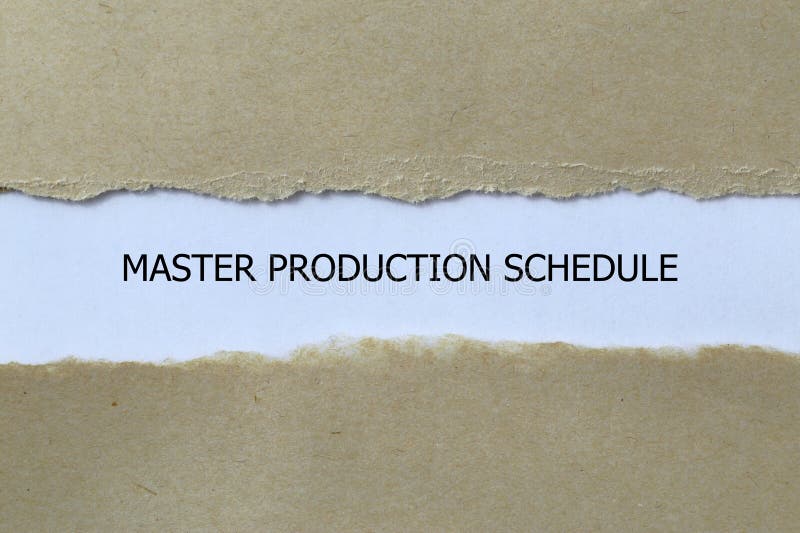 Master Production Schedule on White Paper Stock Image - Image of ...
