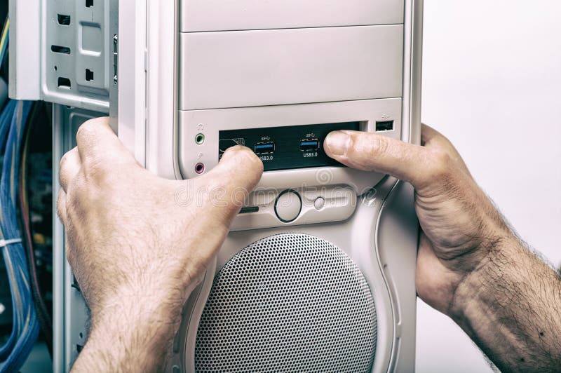 Master Repairs the Computer, Assembling the Computer after Repair, the ...