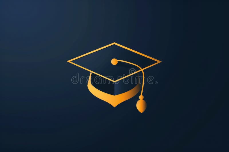 Master S Degree Cap Logo Icon Stock Illustration - Illustration of sign ...