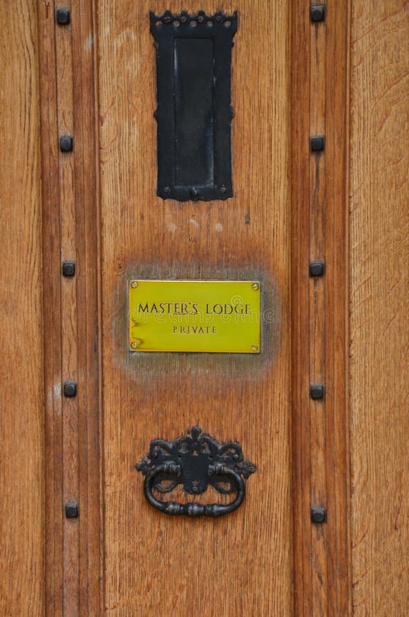 Master s lodge door stock image. Image of aged, wood - 26058637