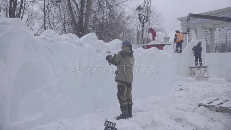 Master Scraper Performs a Movement Across the Ice To Create an Ice ...