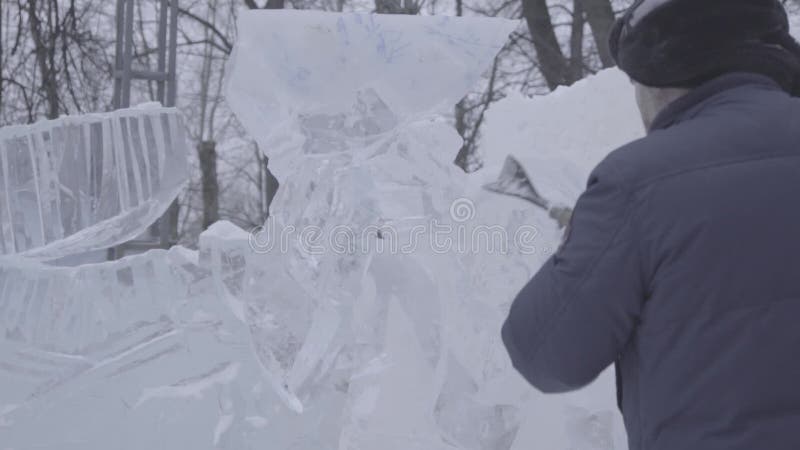 Master Scraper Performs a Movement Across the Ice To Create an Ice ...