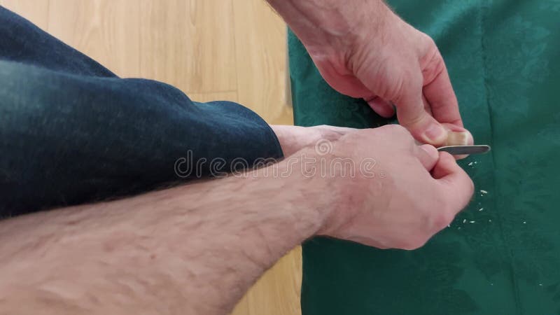 Toenail Filing Tips: Smooth Easy Steps Stock Video - Video of barefoot ...