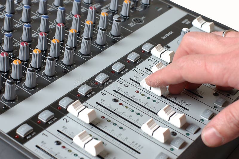 Master Studio of the Sound Producer Stock Photo - Image of mixer ...