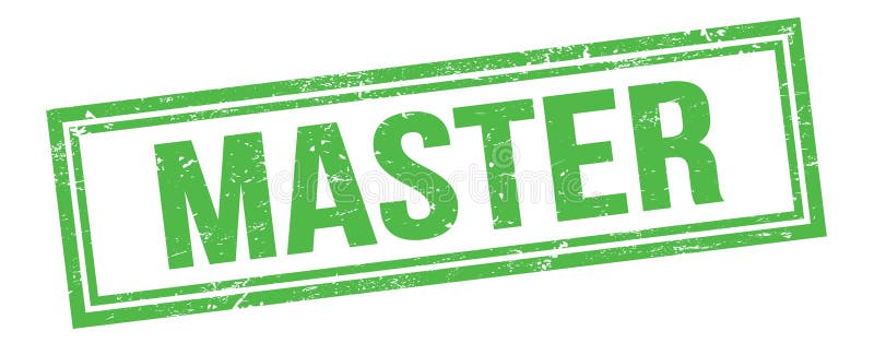 MASTER Text on Green Grungy Vintage Stamp Stock Illustration ...