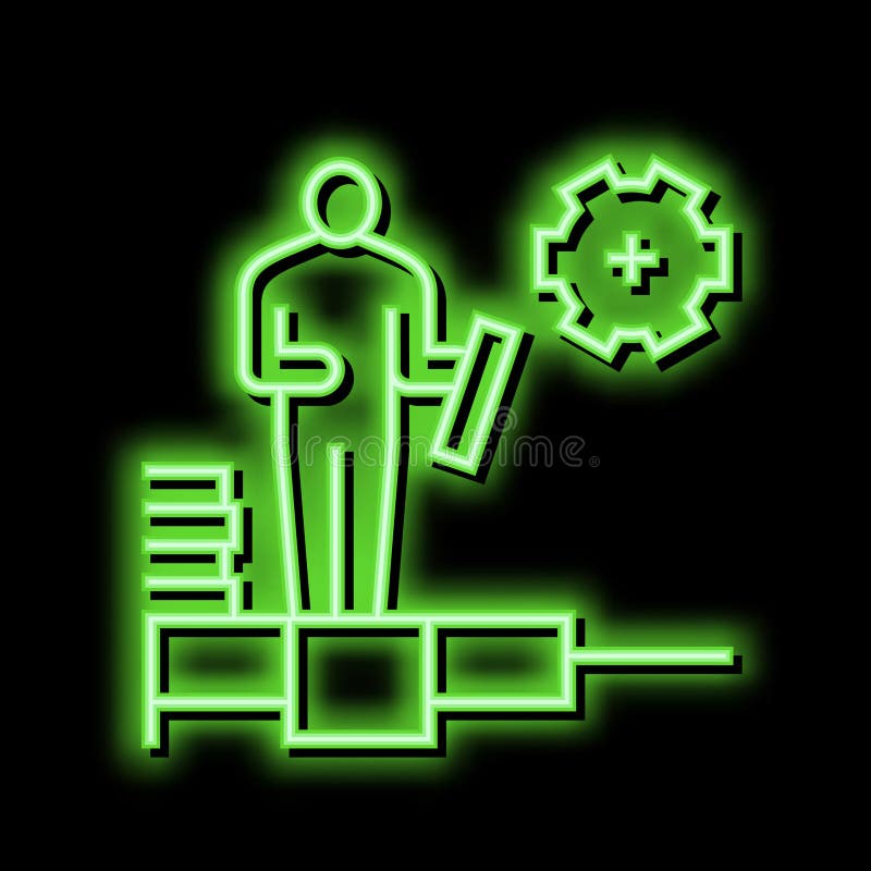 Master Tiler Neon Glow Icon Illustration Stock Vector - Illustration of ...