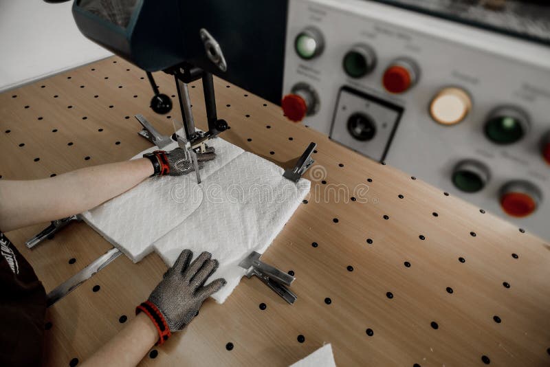 The Master, Using a Special Device on the Table, Simultaneously Cuts ...