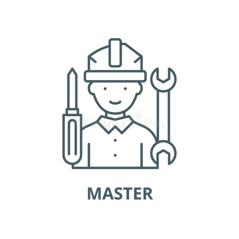 Master Vector Line Icon, Linear Concept, Outline Sign, Symbol Stock ...
