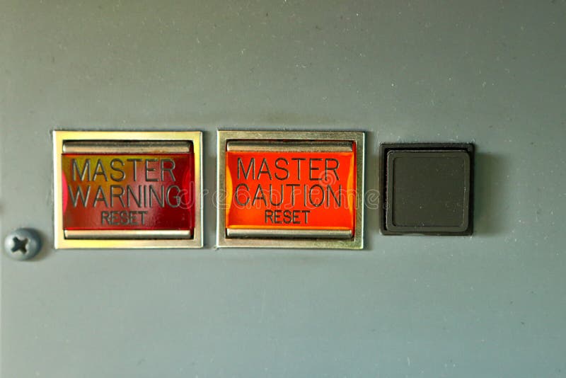 Master Warning and Master Caution Reset Stock Image - Image of master ...