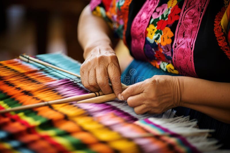Master Weaver is Weaving Fabric . AI Generated Stock Illustration ...