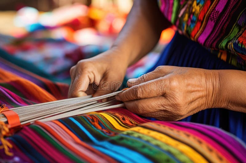 Master Weaver is Weaving Fabric . AI Generated Stock Illustration ...
