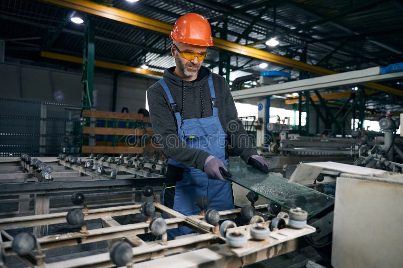 Window Production Master in a Workshop at His Workplace Stock Image ...