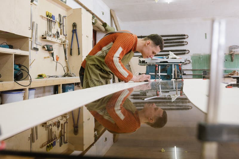 The Master Works on a Surface Grinding Machine Stock Photo - Image of ...