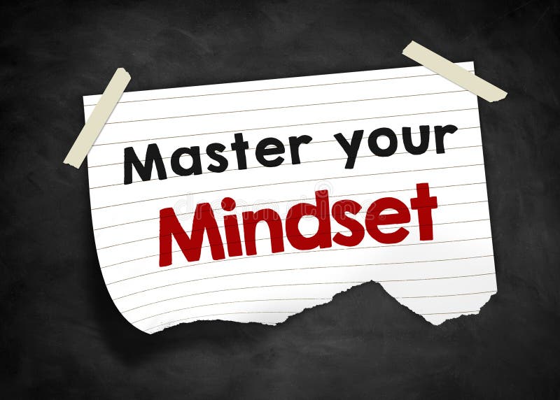 Master You Mindset Motivational Message Concept Stock Image - Image of ...