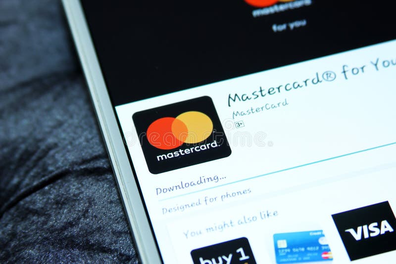 MasterCard Application Icon On Apple IPhone X Screen Close-up. Master ...