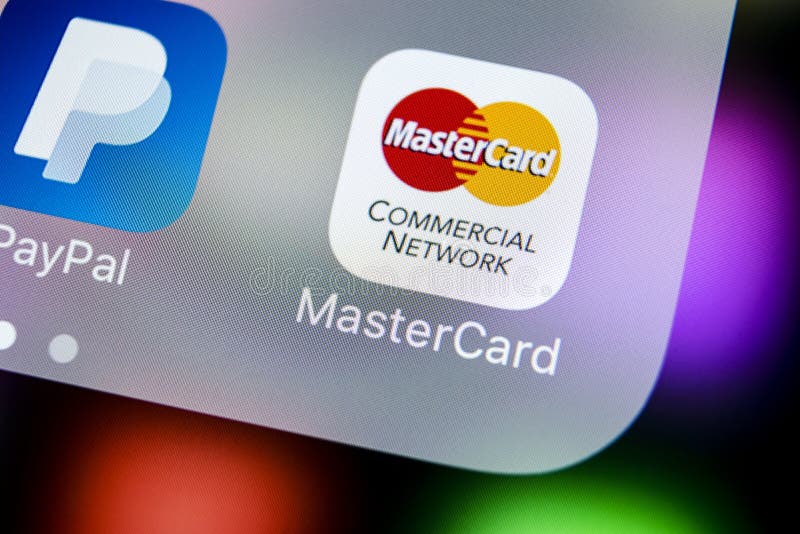 MasterCard Application Icon on Apple IPhone X Screen Close-up. Master ...
