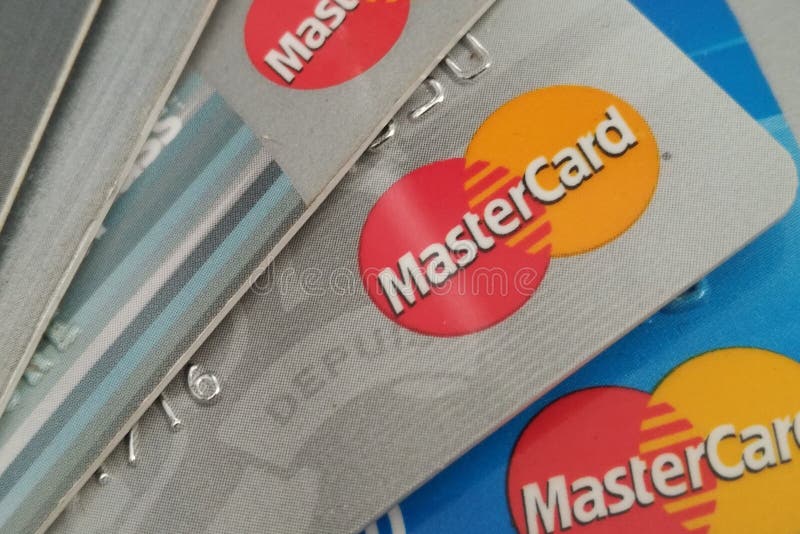 MasterCard Credit Cards editorial stock photo. Image of cards - 109096518