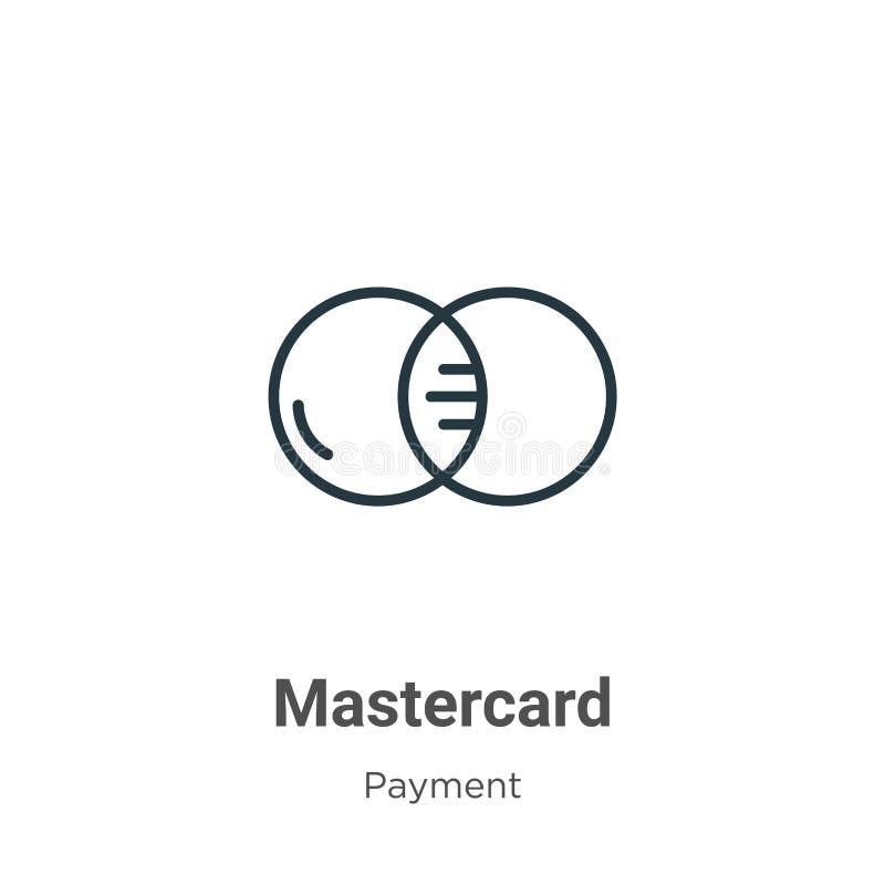 Mastercard Outline Vector Icon. Thin Line Black Mastercard Icon, Flat ...