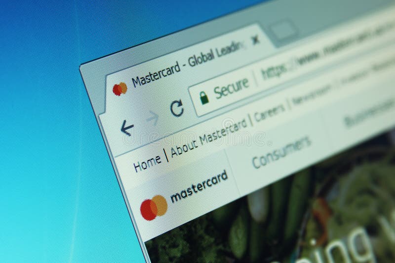 Mastercard website editorial stock photo. Image of logotype - 124901363