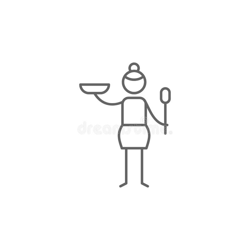 MasterChef, Woman Multi Color Style Icon. Simple Thin Line, Outline ...