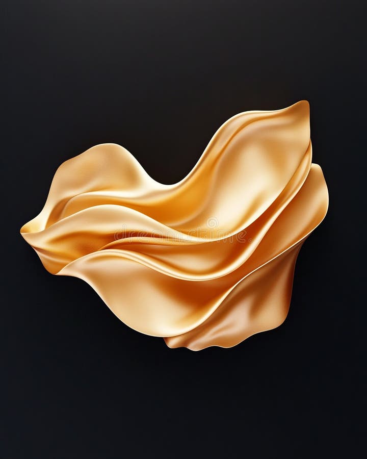 Masterful Abstract Gold Foil Textures Gracefully Flowing on a Matte ...