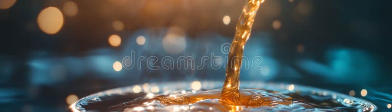 Masterful Coffee Pouring from Cezve Creates a Rich, Textured Stream ...