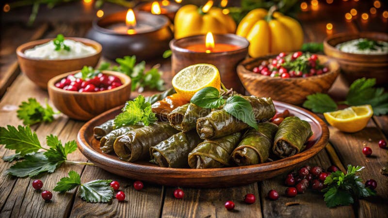 A Masterful Display of Middle Eastern Flavors Exquisite Dolma Platter ...