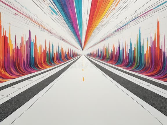 Masterful Vanishing Point Perspective Drawing on a Textured Surface a ...