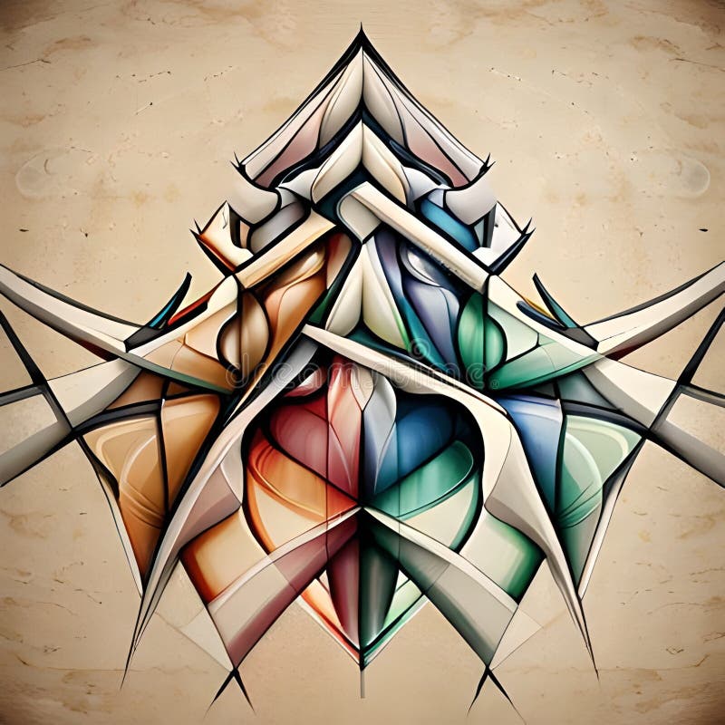 Mastering Abstract Sketching with Colorful Lines Stock Illustration ...