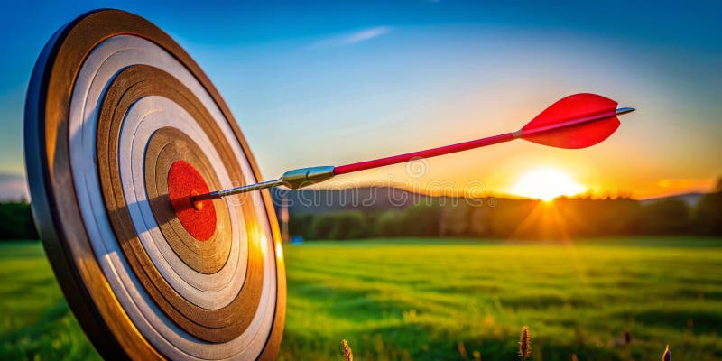 Mastering the Art of Archery CloseUp Target Practice for Precise Aiming Stock Illustration ...