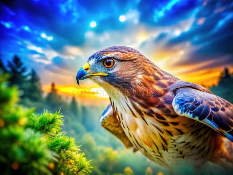 Mastering the Art of Hawk Training a Double Exposure of Artificial Prey ...