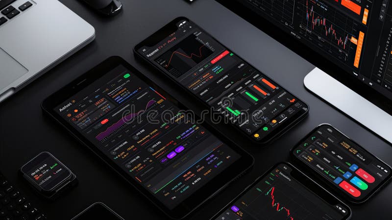 Mastering Mobile Trading Tools Stock Illustration - Illustration of ...