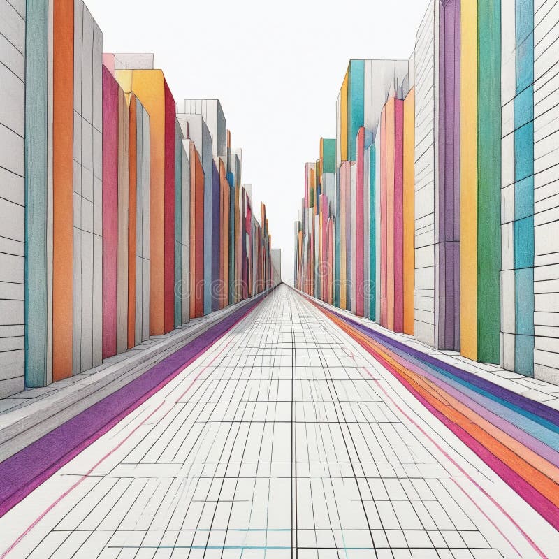 Mastering Perspective Drawing Techniques a Detailed Look at a Textured ...