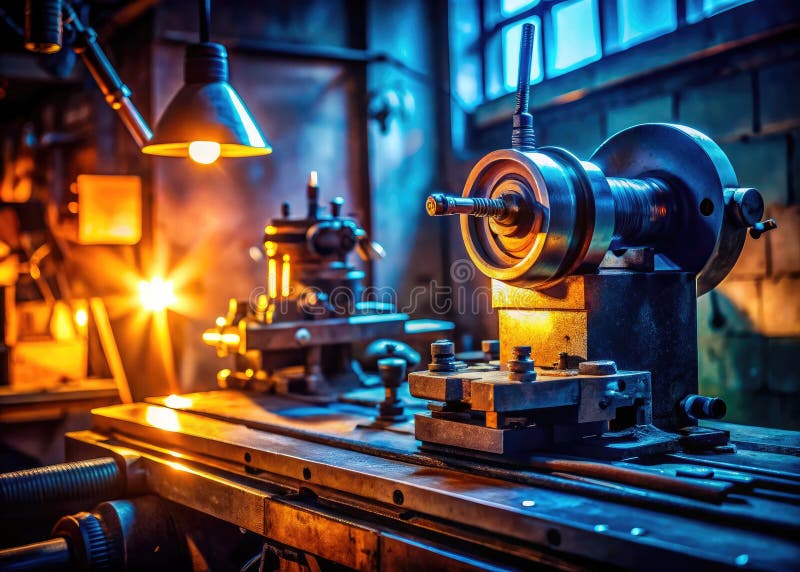 Mastering Silhouette Photography a Precision Engineering Workshop Stock ...