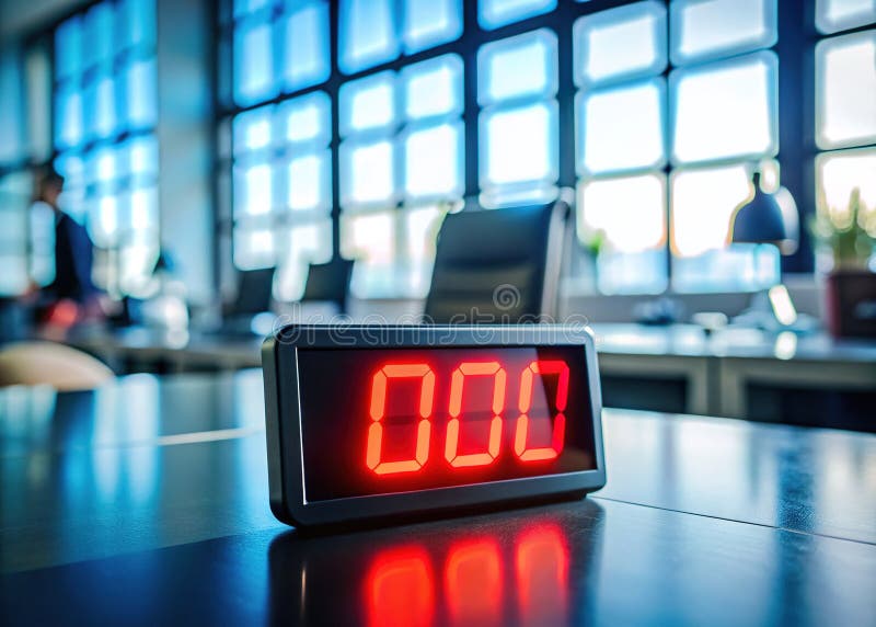 Mastering Time a Digital Countdown Clock Visualizes Deadlines and Time ...