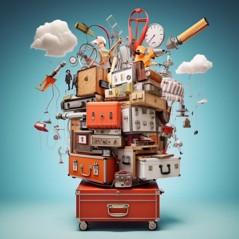 Mastering the Toolbox stock illustration. Illustration of surrealistic ...