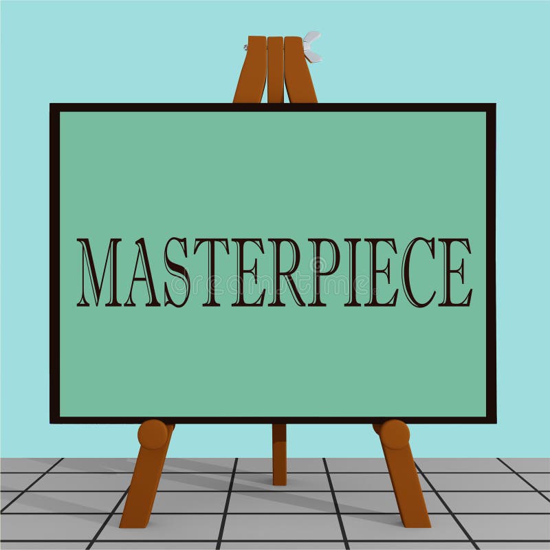 MASTERPIECE - art concept stock illustration. Illustration of board ...