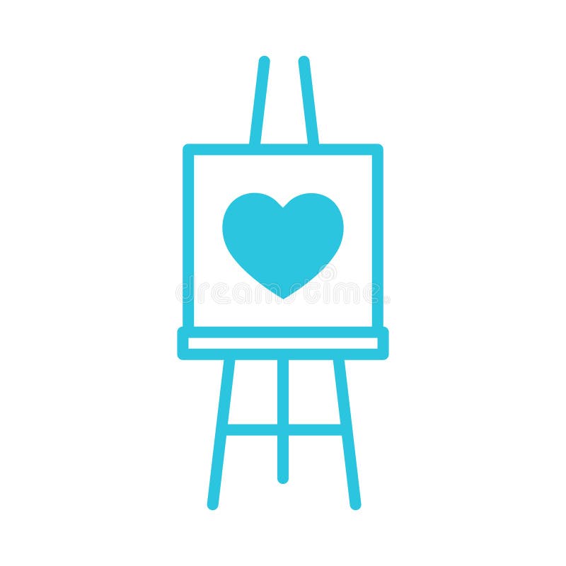 Masterpiece, Artist Canvas Easel Icon. Isolated on White Background ...