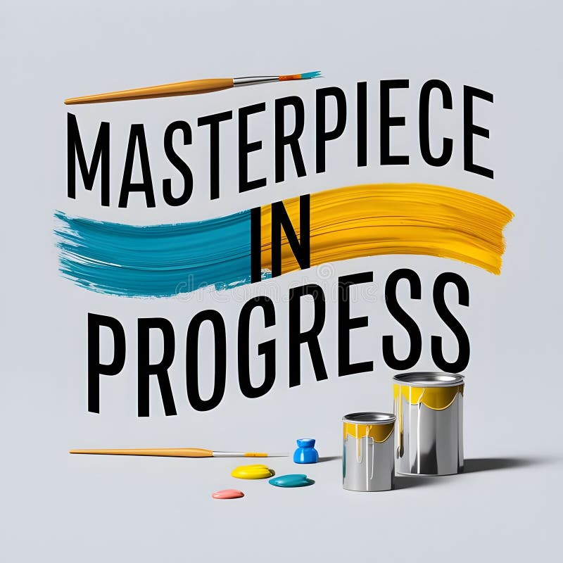 Masterpiece in Progress stock illustration. Illustration of life - 344413320
