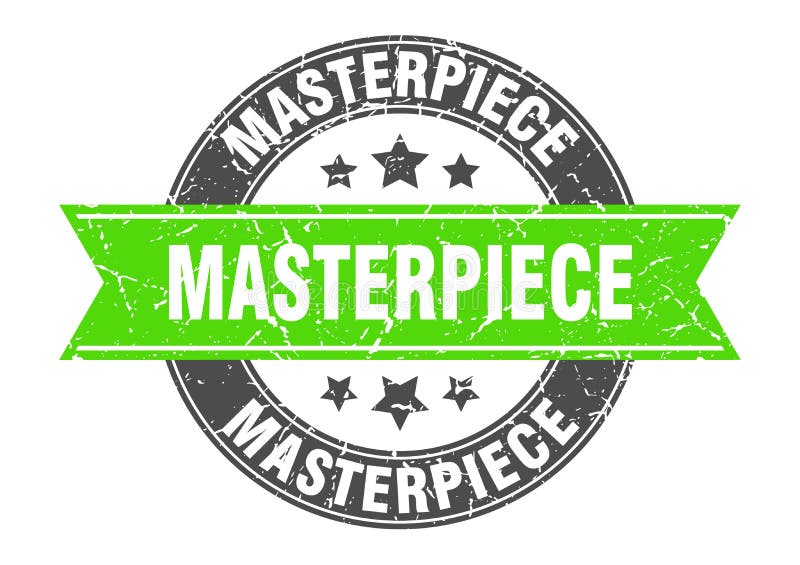Masterpiece Round Ribbon Isolated Label. Masterpiece Sign Stock Vector ...