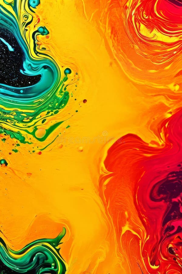 Masterpiece of Swirling Colors on Turbulent Flow Stock Illustration ...