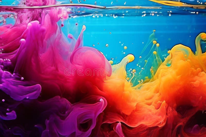 Masterpiece of Swirling Colors on Turbulent Flow Stock Illustration ...