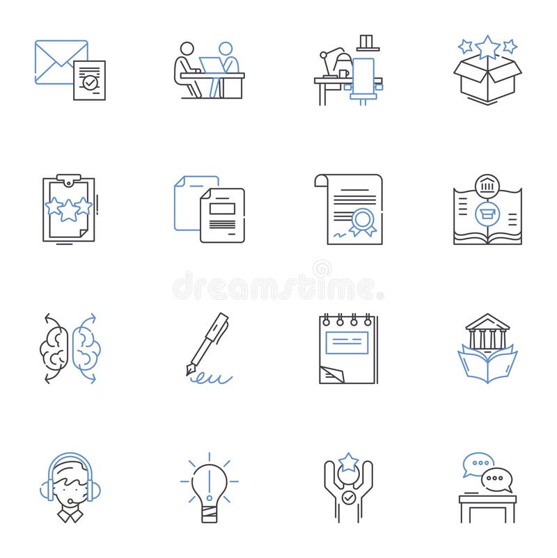Mastery Acquisition Line Icons Collection. Fluency, Competence, Skill ...